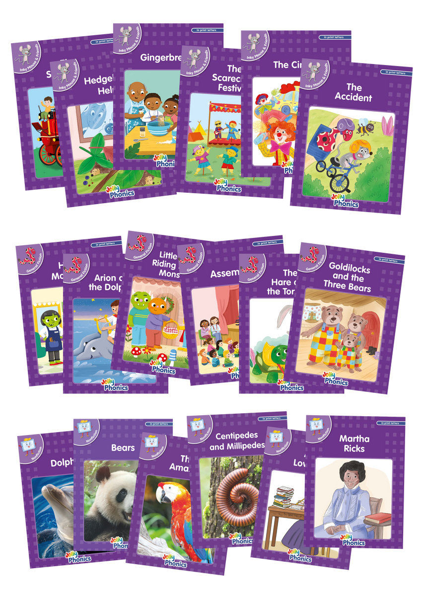 Jolly Phonics Purple Readers Complete Set Level 5 (General Fiction, No ...