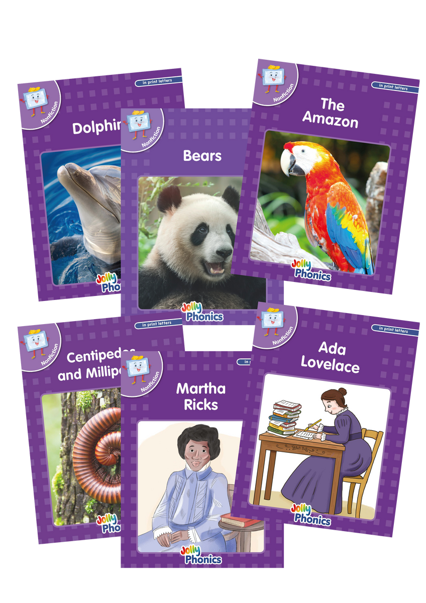 Jolly Phonics Purple Readers (Non-Fiction) Level 5 (Print letters) – Jolly Learning USA